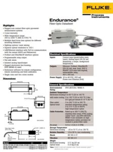 Fluke Endurance Fiber-optic Datasheet